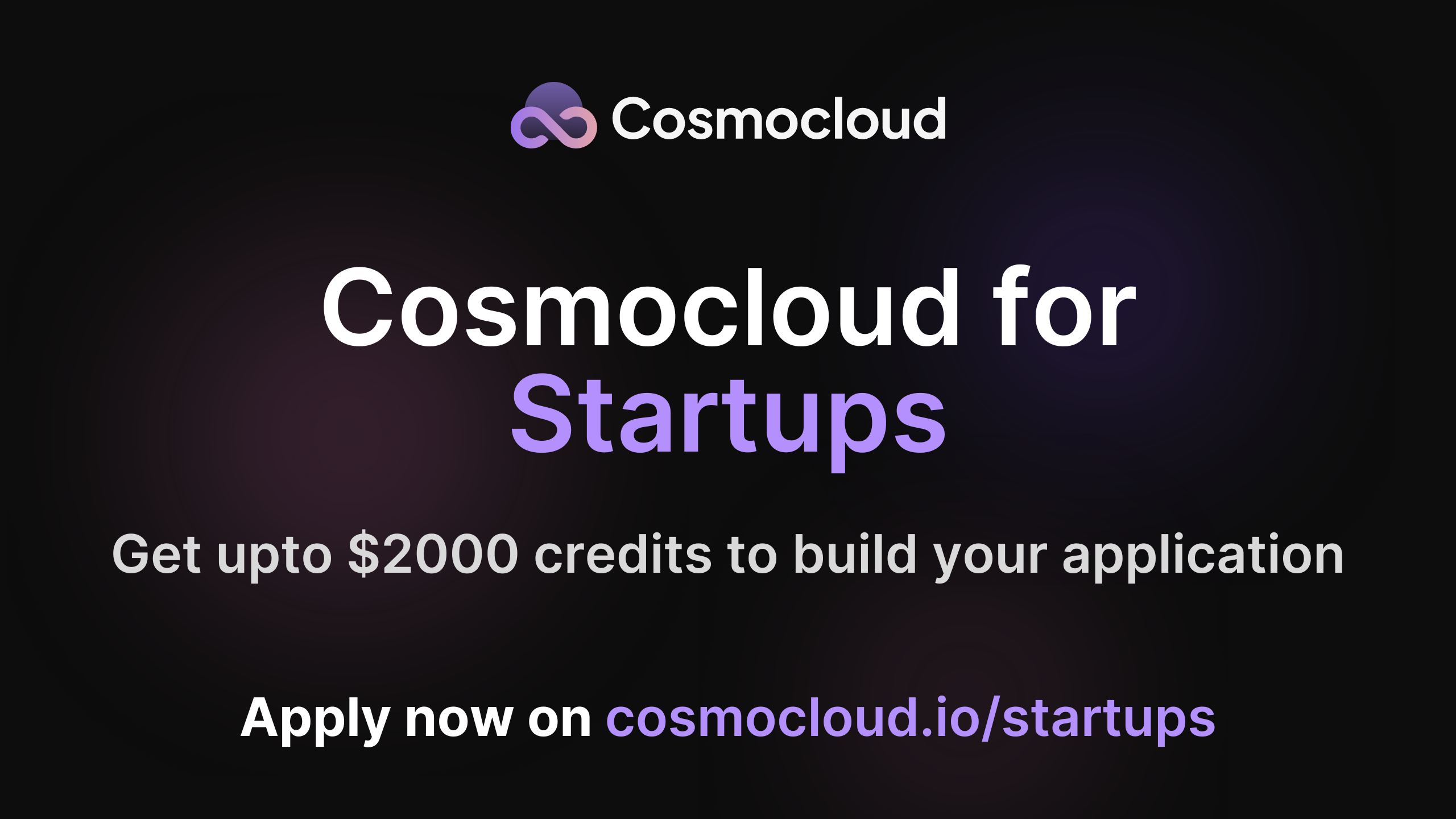 Cosmocloud for Startups